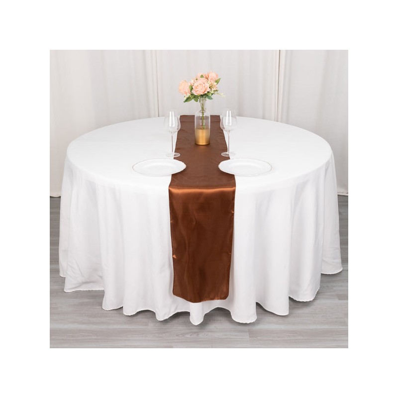 Chemin de table en satin cannelle