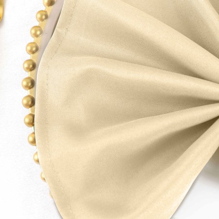 Serviette de table beige par 5